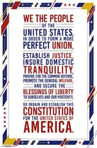 trends international the united states of america – constitution preamble wall poster, 22.375″ x 34″, unframed version