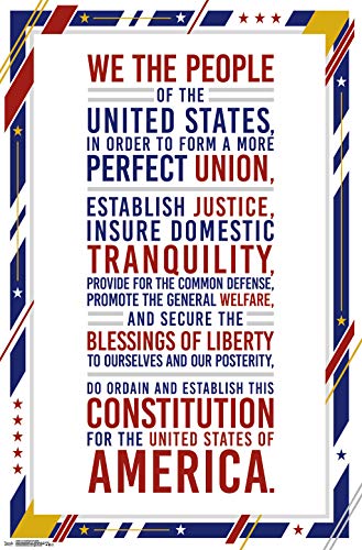 Trends International The United States Of America - Constitution Preamble Wall Poster, 22.375" x 34", Unframed Version