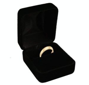 geff house velvet ring box (black)