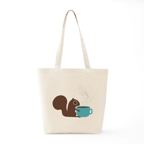 CafePress Coffee Squirrel Tote-Bag Natural Canvas Tote-Bag,Shopping-Bag