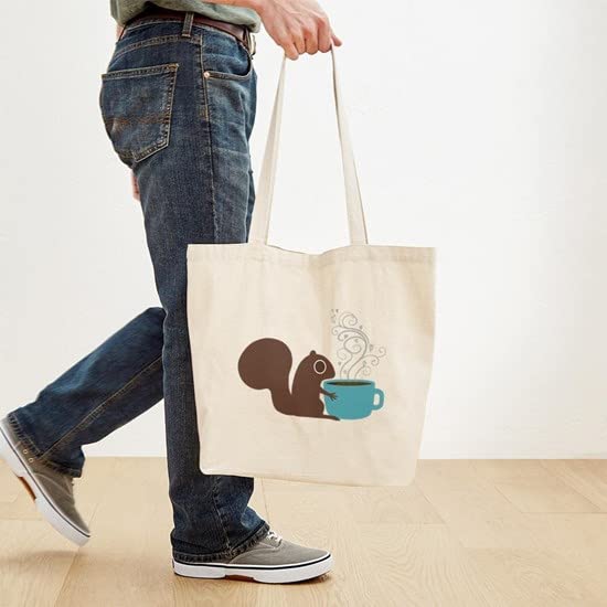 CafePress Coffee Squirrel Tote-Bag Natural Canvas Tote-Bag,Shopping-Bag