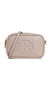 tory burch women’s perry bombe mini bag, gray heron, grey, one size