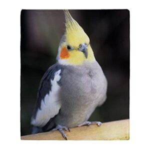 cafepress cockatiel throw blanket super soft fleece plush throw blanket, 60″x50″