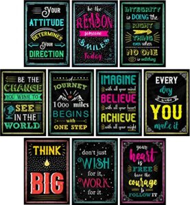 l&o goods motivational posters | set of 10 inspirational wall decor | 8.5×11 inches | home decor