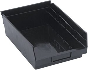 quantum storage systems qsb107bk economy shelf bin, 11-5/8″ length x 8-3/8″ width x 4″ height, black, pack of 20