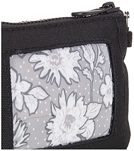 Vera Bradley Women's Recycled Lighten Up Reactive Zip ID Case Wallet, Black, One Size