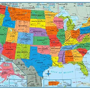 Superior Mapping Company United States Poster Size Wall Map 40 x 28 with Cities (1 Map)