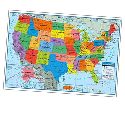 Superior Mapping Company United States Poster Size Wall Map 40 x 28 with Cities (1 Map)