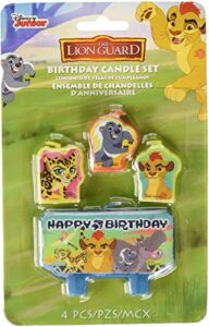 amscan 170454 disney the lion guard birthday candle set, multicolor 4ct