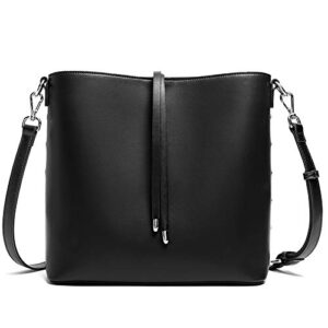 westbronco hobo bags for women vegan leather handbag designer crossbody bucket tote purse large ladies shoulder bags black