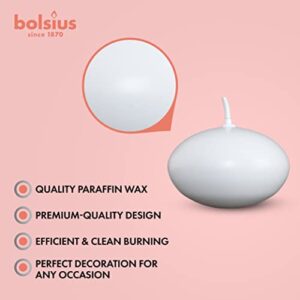 Bolsius Unscented 1.75" Floating Candles – Set of 40 White Floating Candles – Cute and Elegant Burning Candles – Candles with Nice and Smooth Flame – Party Accessories