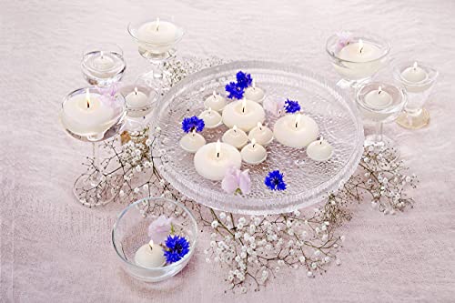 Bolsius Unscented 1.75" Floating Candles – Set of 40 White Floating Candles – Cute and Elegant Burning Candles – Candles with Nice and Smooth Flame – Party Accessories