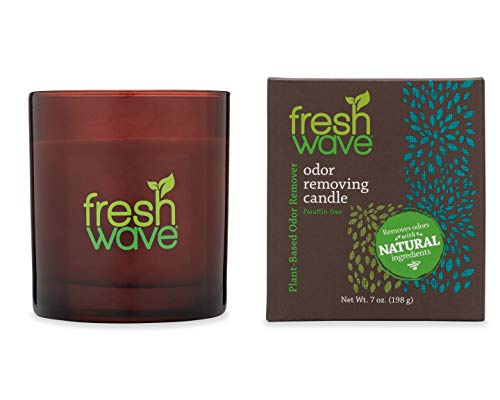 Fresh Wave Odor Removing Candle, 7 oz. | Safer Odor Relief | Burns at Least 30 Hours | Natural Plant-Based Odor Eliminator | Odor Absorbers for Home | Clean-Burning Soy & Beeswax