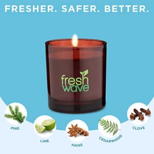 Fresh Wave Odor Removing Candle, 7 oz. | Safer Odor Relief | Burns at Least 30 Hours | Natural Plant-Based Odor Eliminator | Odor Absorbers for Home | Clean-Burning Soy & Beeswax