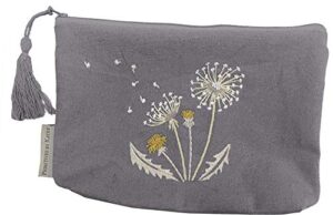 primitives by kathy embroidered zipper pouch, medium, wish