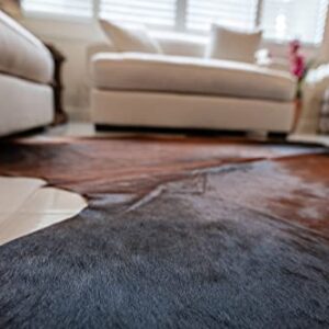 Sunshine Cowhides Genuine Mahogany Brown Cowhide Rug XL 6 x 7-8 ft. 180 x 240 cm