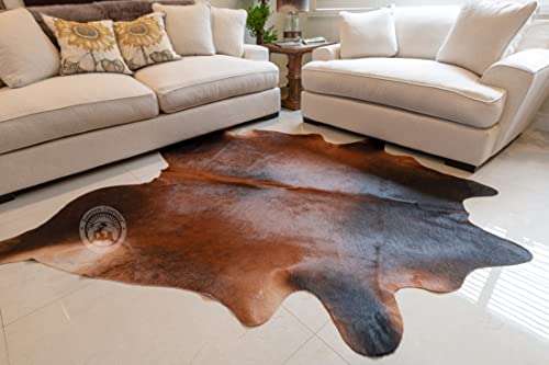 Sunshine Cowhides Genuine Mahogany Brown Cowhide Rug XL 6 x 7-8 ft. 180 x 240 cm