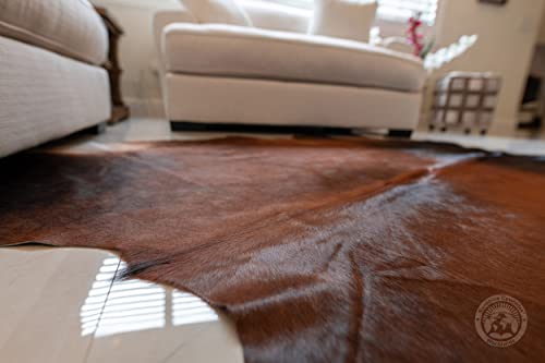 Sunshine Cowhides Genuine Mahogany Brown Cowhide Rug XL 6 x 7-8 ft. 180 x 240 cm