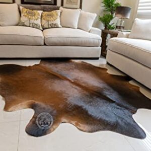 Sunshine Cowhides Genuine Mahogany Brown Cowhide Rug XL 6 x 7-8 ft. 180 x 240 cm