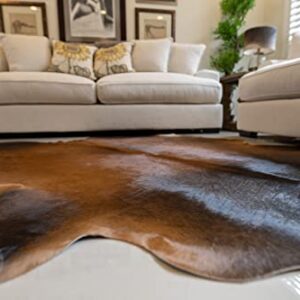 Sunshine Cowhides Genuine Mahogany Brown Cowhide Rug XL 6 x 7-8 ft. 180 x 240 cm