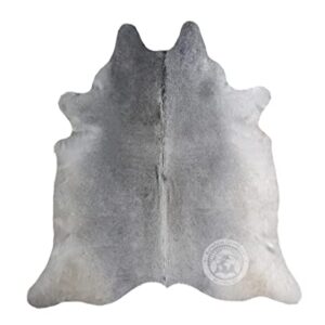 Genuine Grey Cowhide Rug 6 x 6-7 ft. 180 x 210 cm