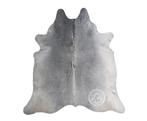 Genuine Grey Cowhide Rug 6 x 6-7 ft. 180 x 210 cm