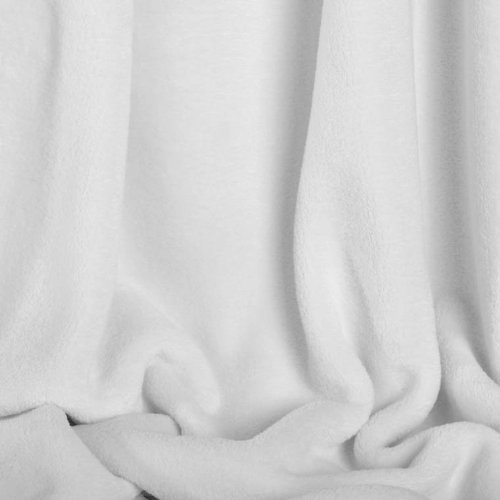 Berkshire Microloft Fleece Blanket, White Full/Queen