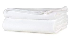 Berkshire Microloft Fleece Blanket, White Full/Queen