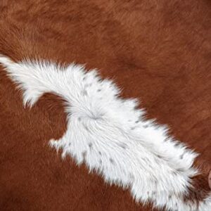 Genuine Hereford Red Brown and White Cowhide Rug Large 6 x 7-8 ft. 180 x 240 cm