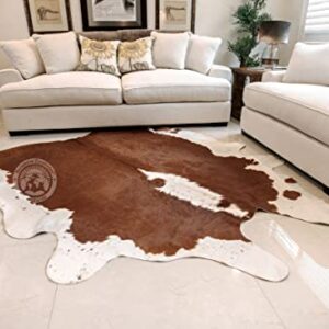 Genuine Hereford Red Brown and White Cowhide Rug Large 6 x 7-8 ft. 180 x 240 cm