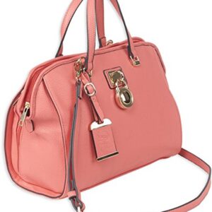 Bulldog Cases Satchel Style Concealed Carry Purse with Holster, Coral- Medium