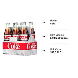 Diet Coke Glass Bottles 4(6 Packs)