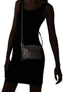 GTM Gun Tote'n Mamas Concealed Carry Rose Embroidered Lambskin Cross-Body Shoulder Bag, Black, Medium