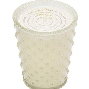 Simpatico Hobnail Candle, White Flower