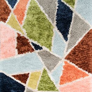 Novogratz Retro Collection Prism Shag Area Rug, 3'6" x 5'6", Multicolor