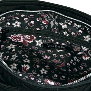 Vera Bradley Women's Performance Twill Triple Zip Hipster Crossbody Purse, Black, One Size