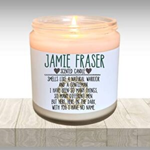 Jamie Fraser Candle Outlander Gift Bookish Candle Gift for Book Lover Sassenach