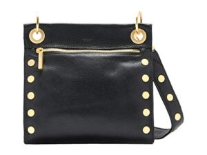 hammitt tony medium crossbody black/brushed gold one size