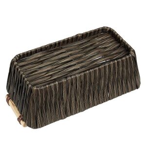 Juvale Wicker Basket, Woven Storage Baskets with Light Wooden Handles (Brown, 3 Pieces)