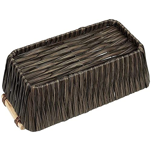 Juvale Wicker Basket, Woven Storage Baskets with Light Wooden Handles (Brown, 3 Pieces)