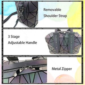 Longjet Purses and Handbags for Women Geometric Luminous Shard Lattice Holographic Tote Bags