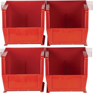 Quantum Heavy-Duty Storage Bins - 4-Pk. Red