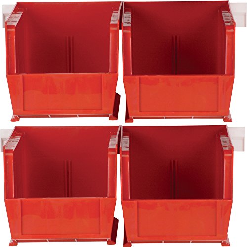 Quantum Heavy-Duty Storage Bins - 4-Pk. Red