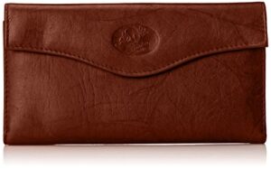 buxton heiress organizer clutch, mahogany, one size