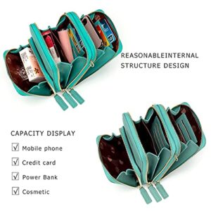 myfriday Small Crossbody Cell Phone Purse for Women, Mini Messenger Shoulder Handbag Wallet with Credit Card Slots