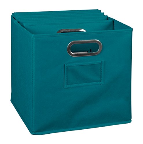 Niche Cubo Foldable Fabric Storage Bins, Teal, Set of 6