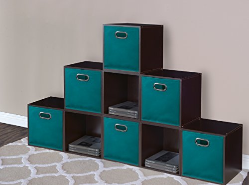 Niche Cubo Foldable Fabric Storage Bins, Teal, Set of 6