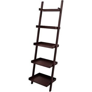 kieragrace providence hadfield leaning shelf, 18″ by 67″, espresso