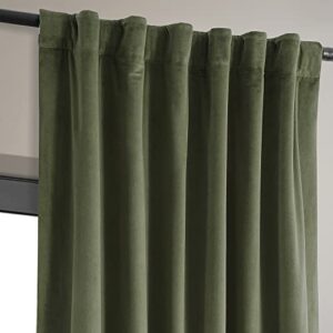 HPD Half Price Drapes Signature Velvet Blackout Curtains For Bedroom 50 X 108 (1 Panel), VPCH-190622-108, Hunter Green