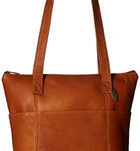 David King & Co. Top Zip Shopping Tote 543, Tan, One Size